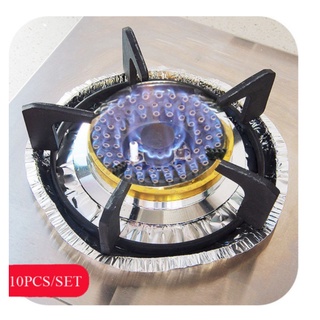10pcs Kitchen Gas Stove Mat Aluminum Gas Stove Foil High Temperature ...