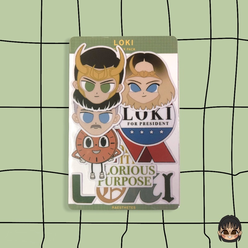 Loki Sticker Pack Loki Sylvie Mobius Miss Minutes Matte Waterproof Vinyl Stickers