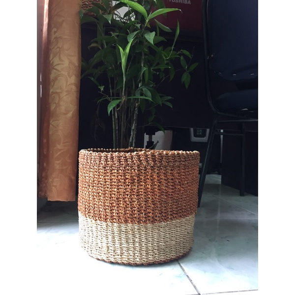 Abaca Basket Storage Organizer Planter 10x8 inches | Shopee Philippines