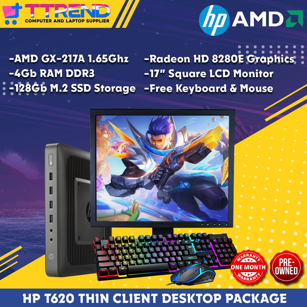 HP T630 T620 Flexible Thin Client Mini Desktop Computer Package | AMD ...