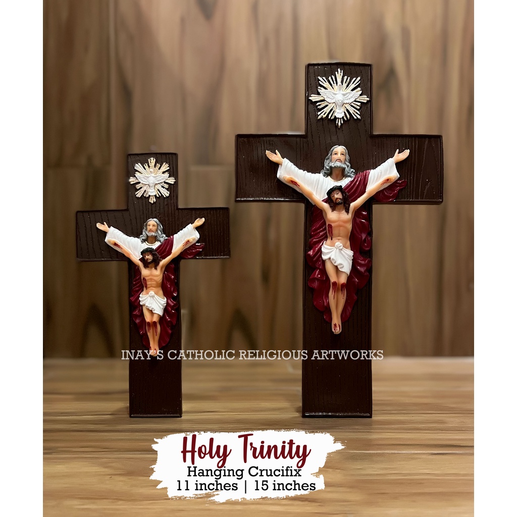 Holy Trinity Crucifix - Hanging Crucifix | Shopee Philippines