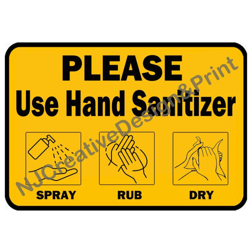 Please Use Hand Sanitizer Spray-A4 Laminated Signage | Shopee Philippines