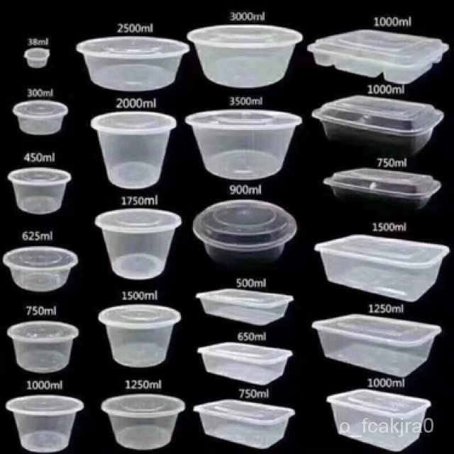 SKZ Disposable Lunch Box Rectangular Takeaway Packaging Plastic Covered ...