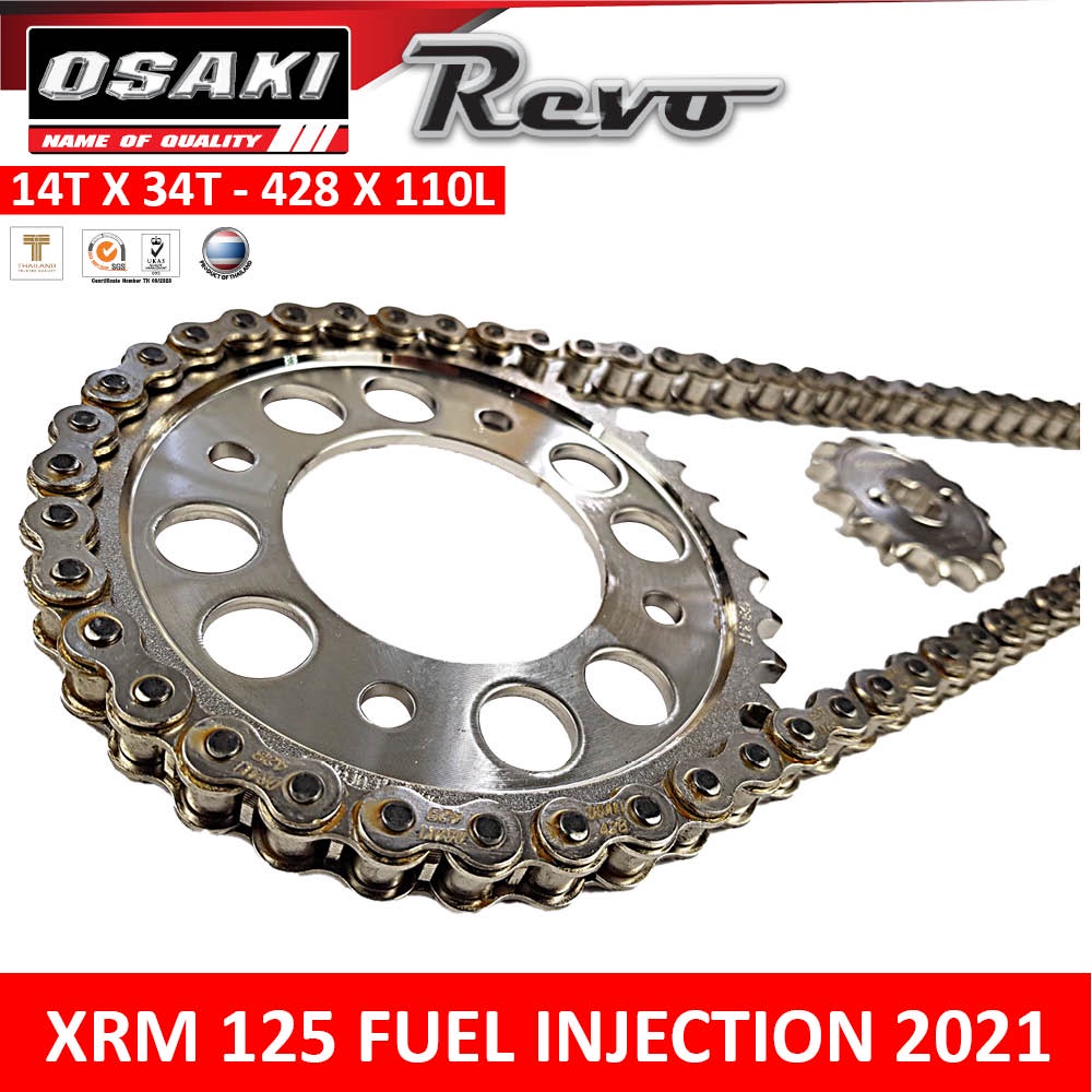 XRM 125 FI 2021 Osaki Revo Chain & Sprocket Set [Made Thailand ...