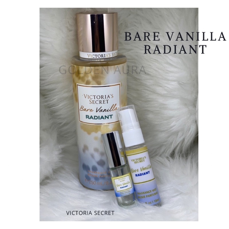 AUTHENTIC VICTORIA SECRET BARE VANILLA RADIANT 5ML/10ML DECANTS ...