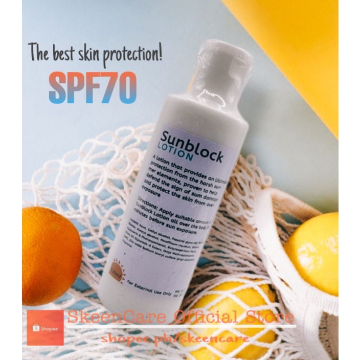 SUNBLOCK LOTION SPF70 (120ml) | Shopee Philippines