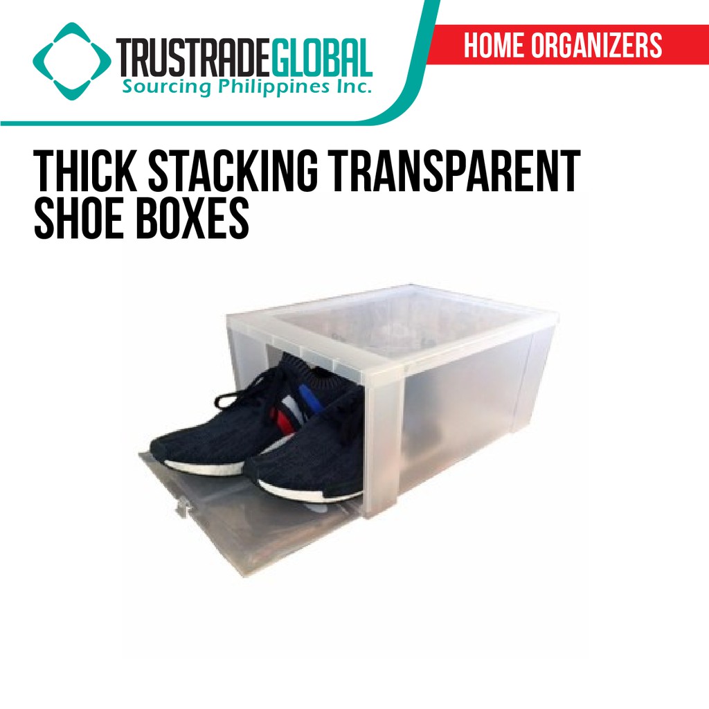 Stackable Transparent Shoe Boxes Durable (High Quality Material ...