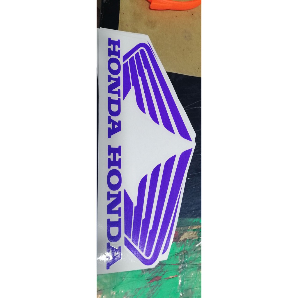 2pcs Glossy Stickers HONDA LOGO (4x3.1 inches) wing logo with name ...