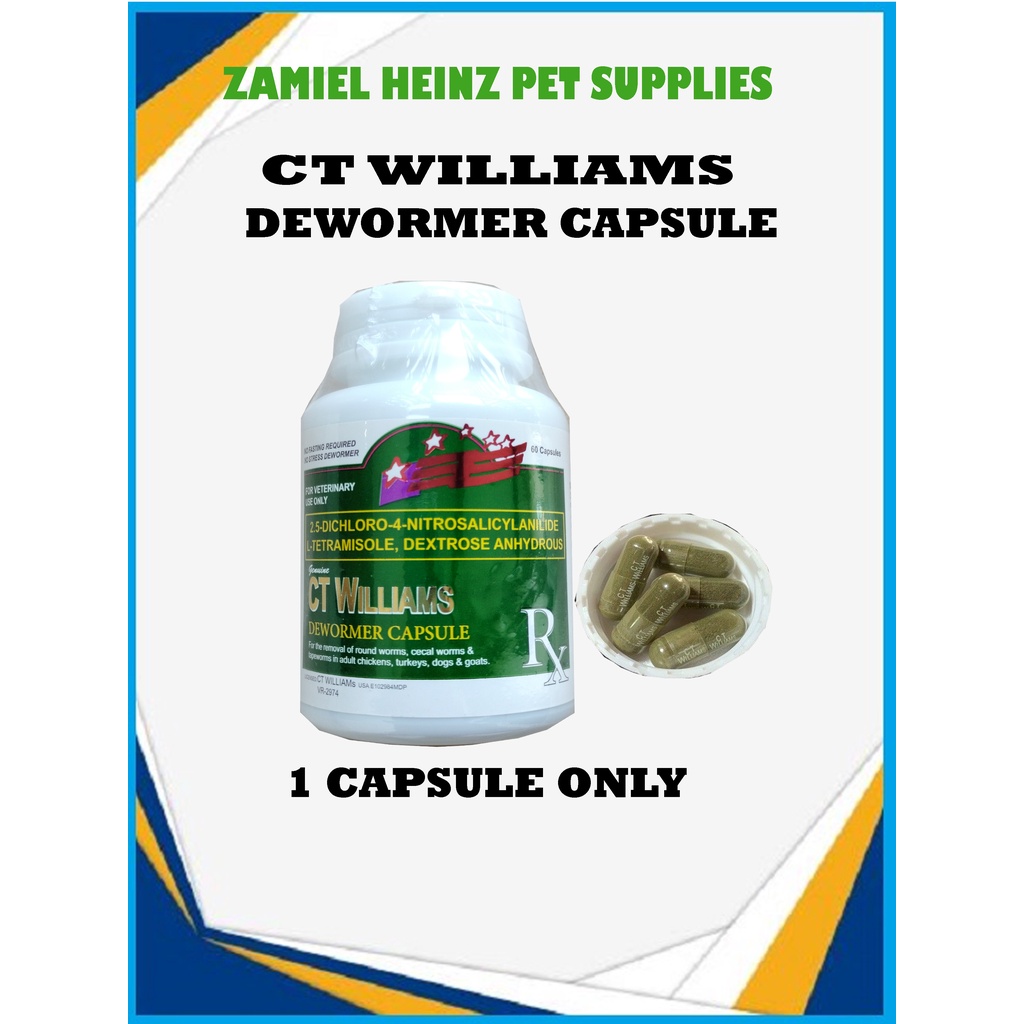 CT WILLIAMS DEWORMER CAPSULE ( 1TABLET ONLY) | Shopee Philippines
