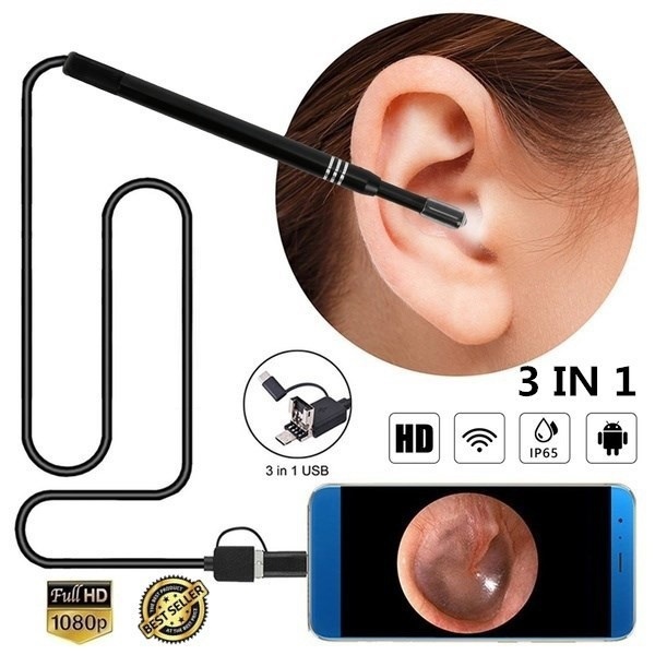 New 3In1 Usb Earpick Mini Camera Endoscope Ear Cleaning Tool Hd Visual ...