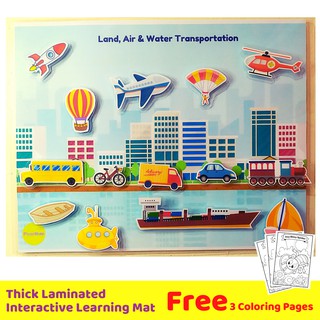 Interactive Chart of Transportation with Velcro/Laminated Chart A4 Size ...