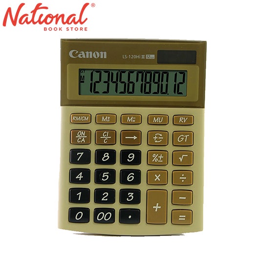Canon Desktop Calculator LS120HI IIIBN 12-digit Dual Power Large Tilt ...