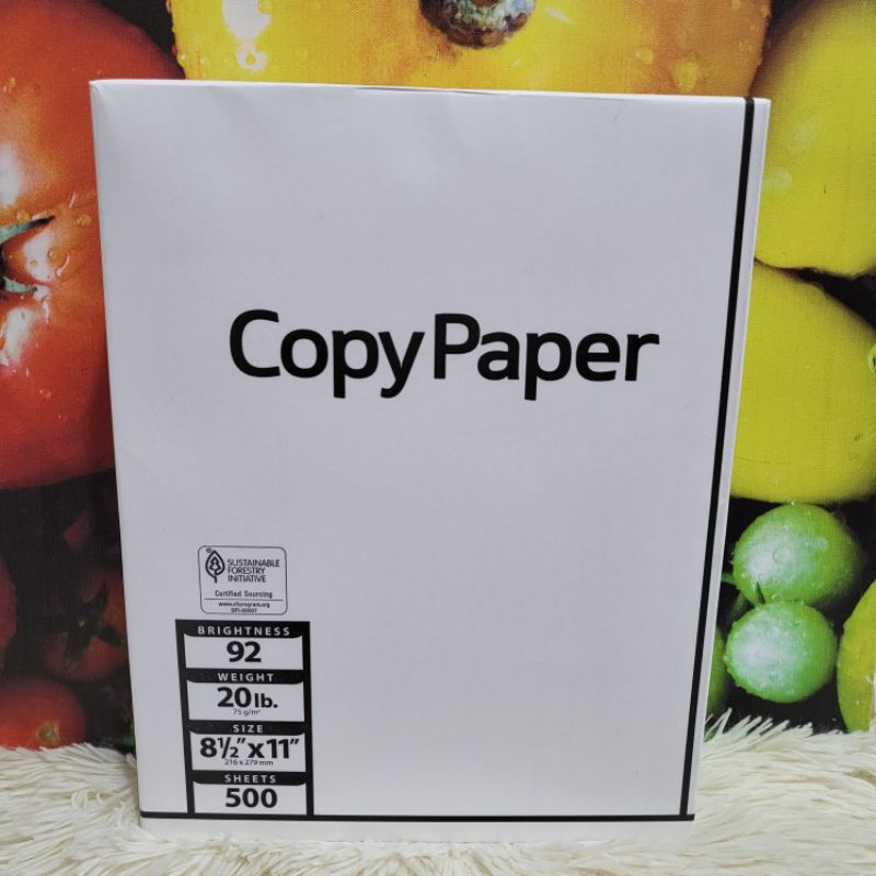 CopyPaper Bond Paper Short 8.5x11inches 75gsm 500sheets | Shopee ...