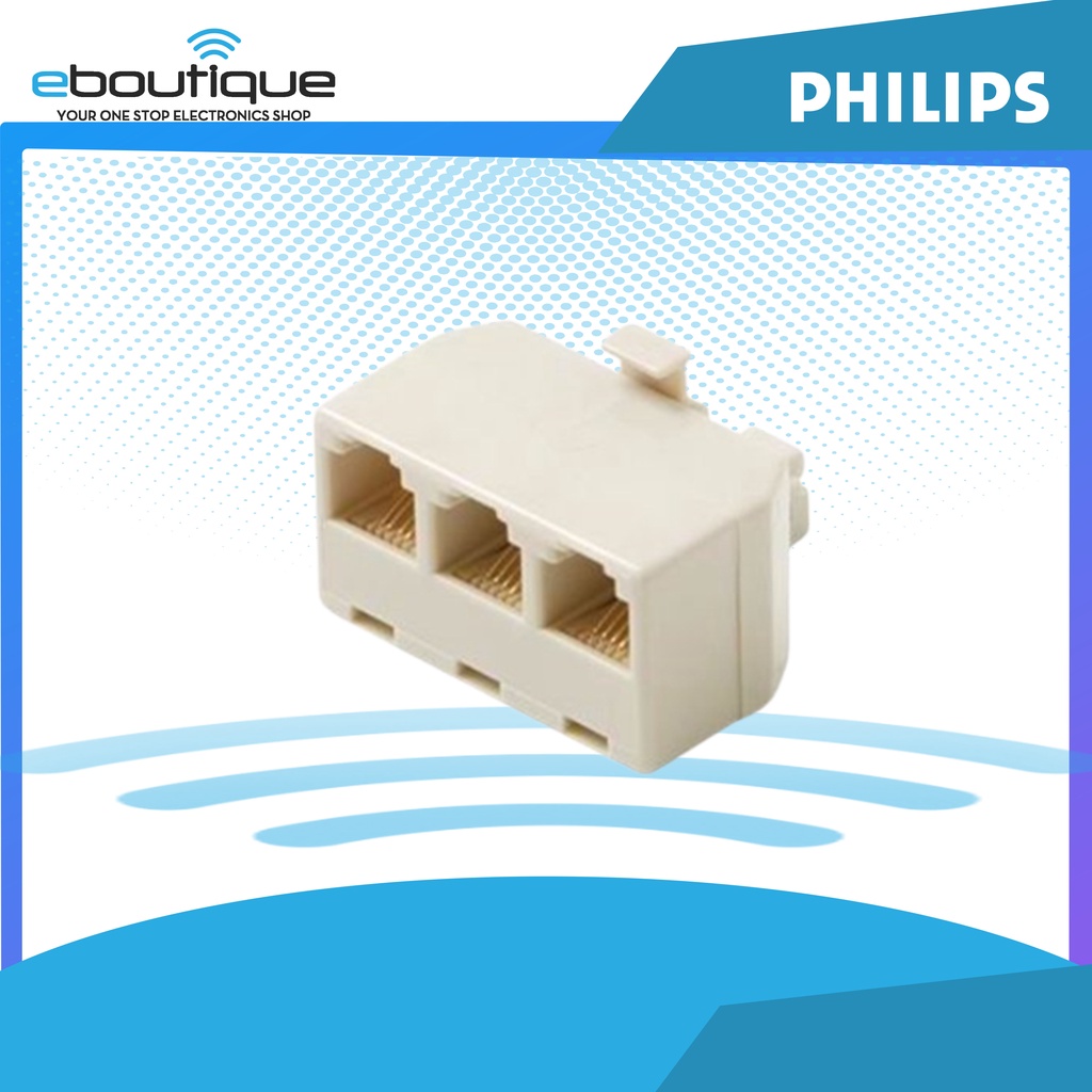 Philips Triplex 2-Line Phone Jack/Splitter/Adapter for Telephone ...