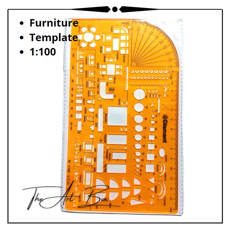 DM7590 Furniture Template Ruler 1:100 | Shopee Philippines