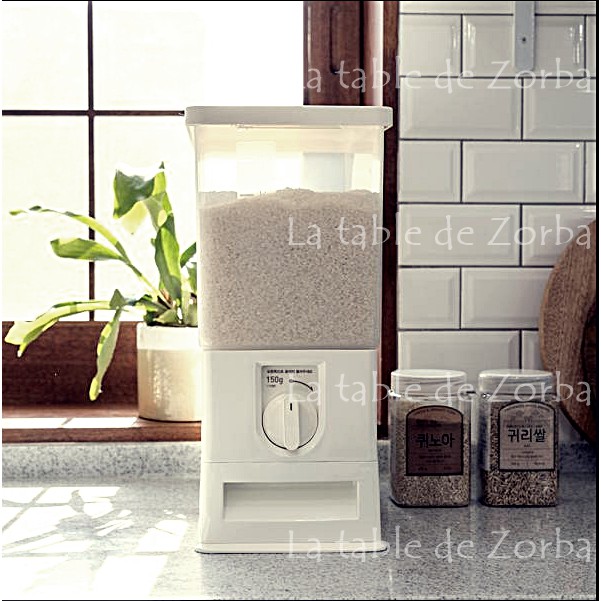 [Made in Korea] Automatic dial button Rice bin Rice dispenser Rice box ...