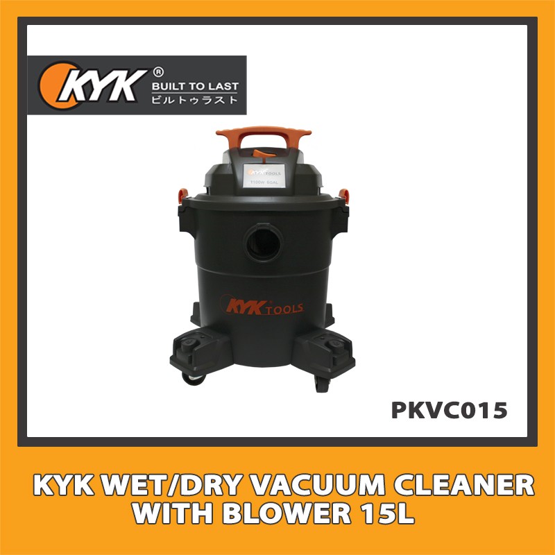 KYK WET & DRY VACUUM CLEANER BLACK BODY 15L PKVC15 MADE IN TAIWAN ...