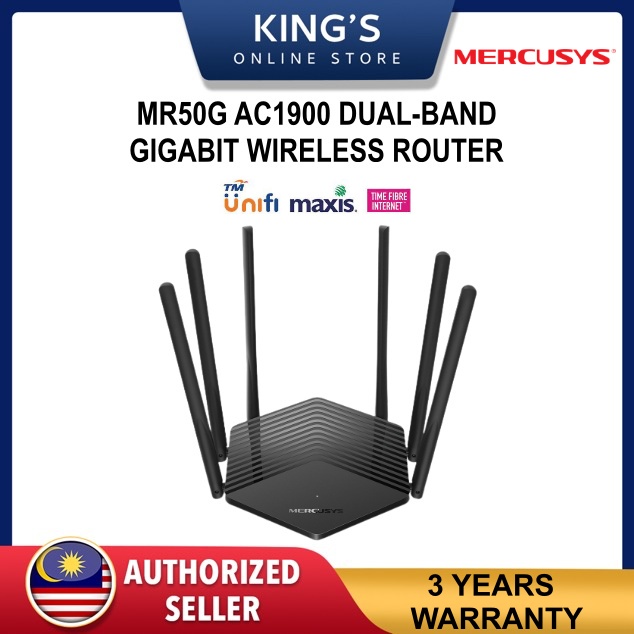 MERCUSYS MR50G AC1900 WIRELESS DUAL BAND GIGABIT ROUTER | Shopee ...