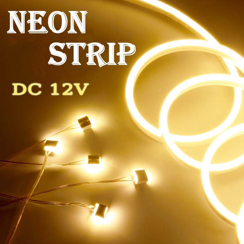 DC 12V Waterproof Neon Light Strip SMD 2835 6x12mm 120Leds/m Flexible ...