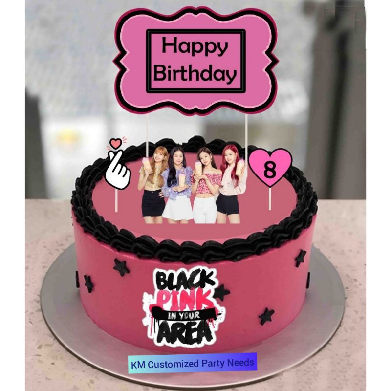 Black Pink Customized Cake Topper | Shopee Philippines