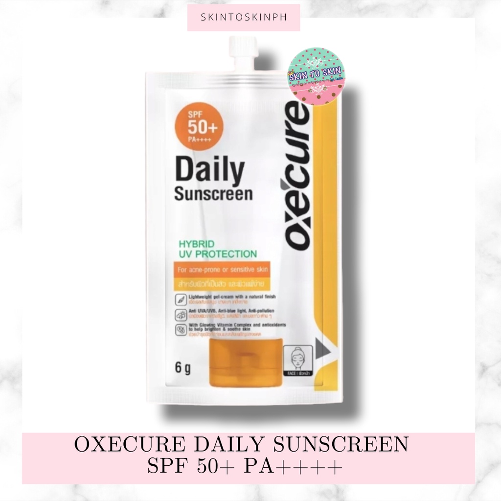 OXECURE Daily Sunscreen 6g for acne prone and sensitive skin | Shopee ...
