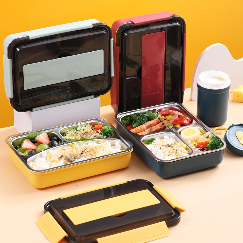 2022 new Korean Style lunch box double heating 304 stainless steel ...