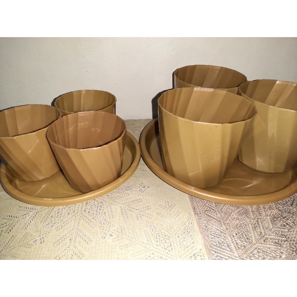 Golden prosperity pots for plants / lucky pots / gold twister pots for ...