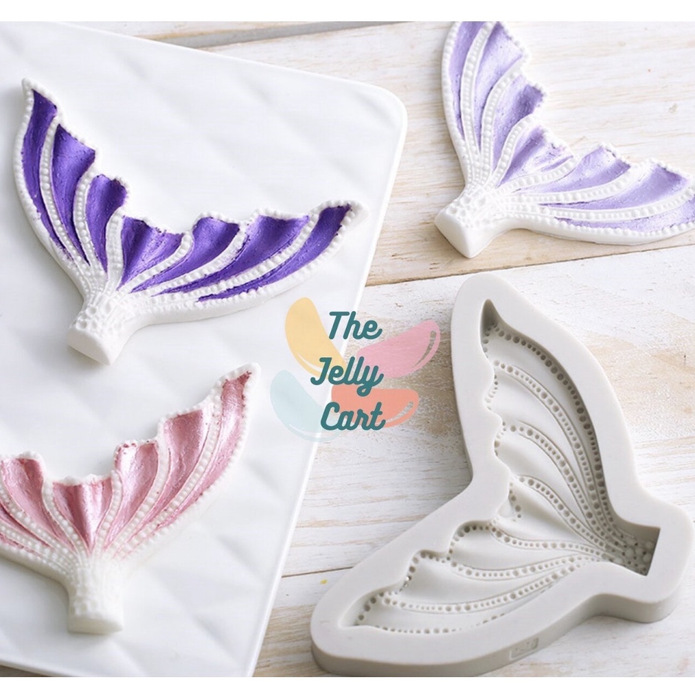 Mermaid Tail Head Silicone Molder 3D Fondant Baking Cake Chocolate ...