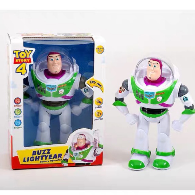 Toy Story 4 Buzz Lightyear Battery Operated Multi Joint Activities ...