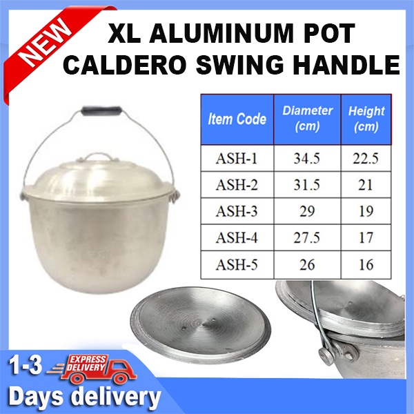XL Caldero / Kaldero Swing , Cold Handle High Quality Makapal Alimunum ...