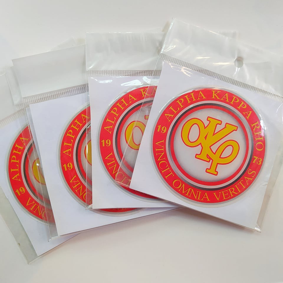 AKP Alpha Kappa Rho Akhro Skeptron Fraternity 3D Rubberized 3D Sticker ...