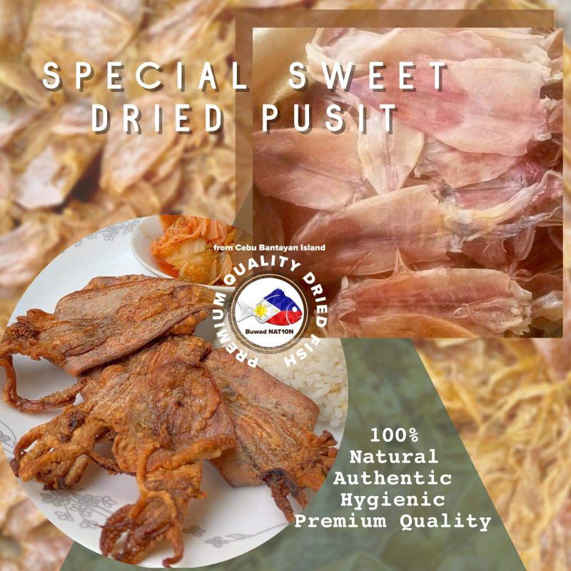Dried Pusit (Unsweetened) 100g Filipino Dried Pusit, Nokus,