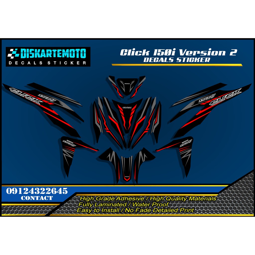 Honda Click 150i V2 Decals Sticker | Shopee Philippines