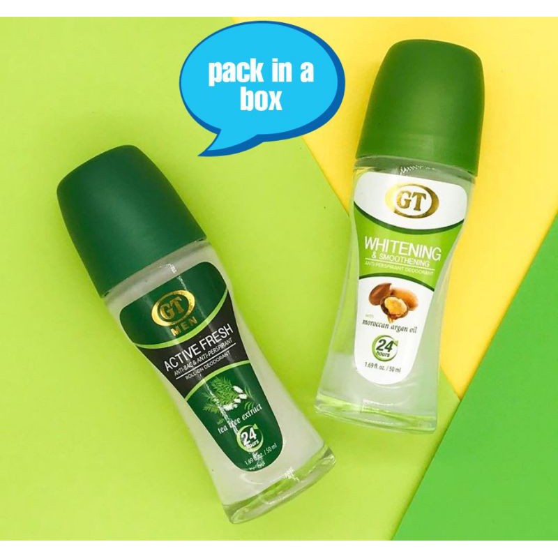 ORIGINAL - GT WHITENING Deo Roll-on, NO SWEAT - 50ml | Shopee Philippines