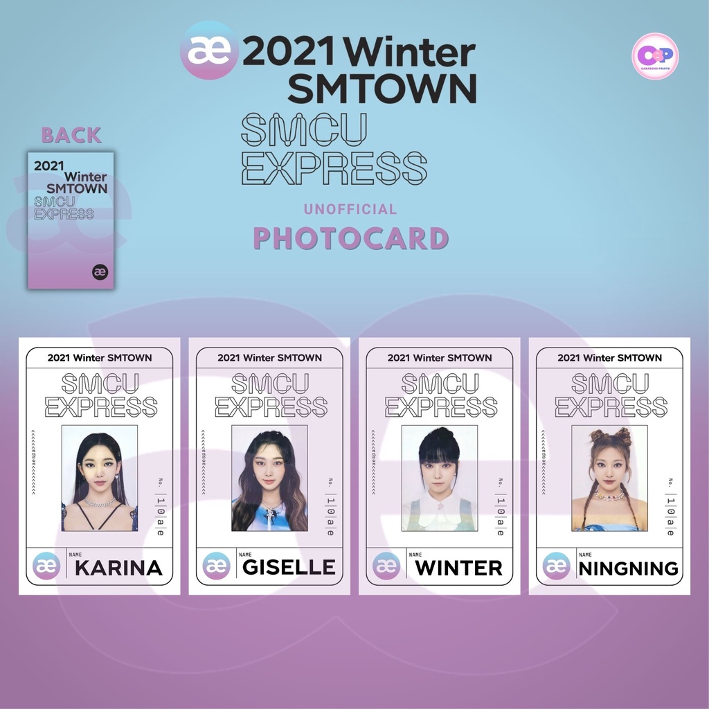 AESPA - SMCU Pass Card Set - Unofficial / Fanmade / Replicard | Karina ...