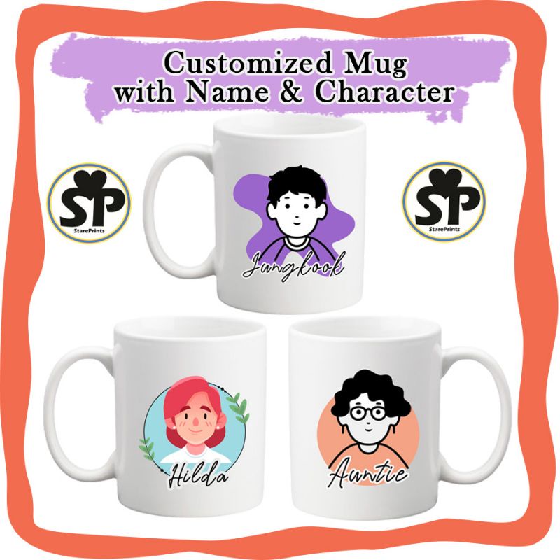 Mug with Name and Character Customized Personalized | Shopee Philippines