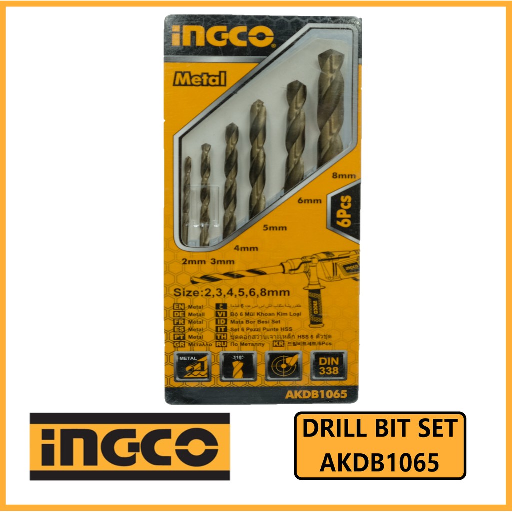 Ingco Drill Bit Set 6pcs AKDB1065 Original Authentic | Shopee Philippines
