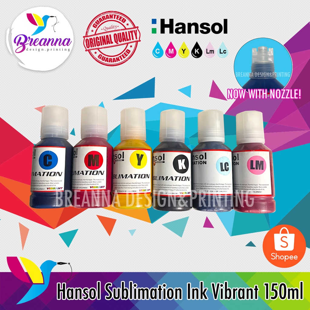 Hansol Sublimation Ink 150ml with nozzle | Shopee Philippines