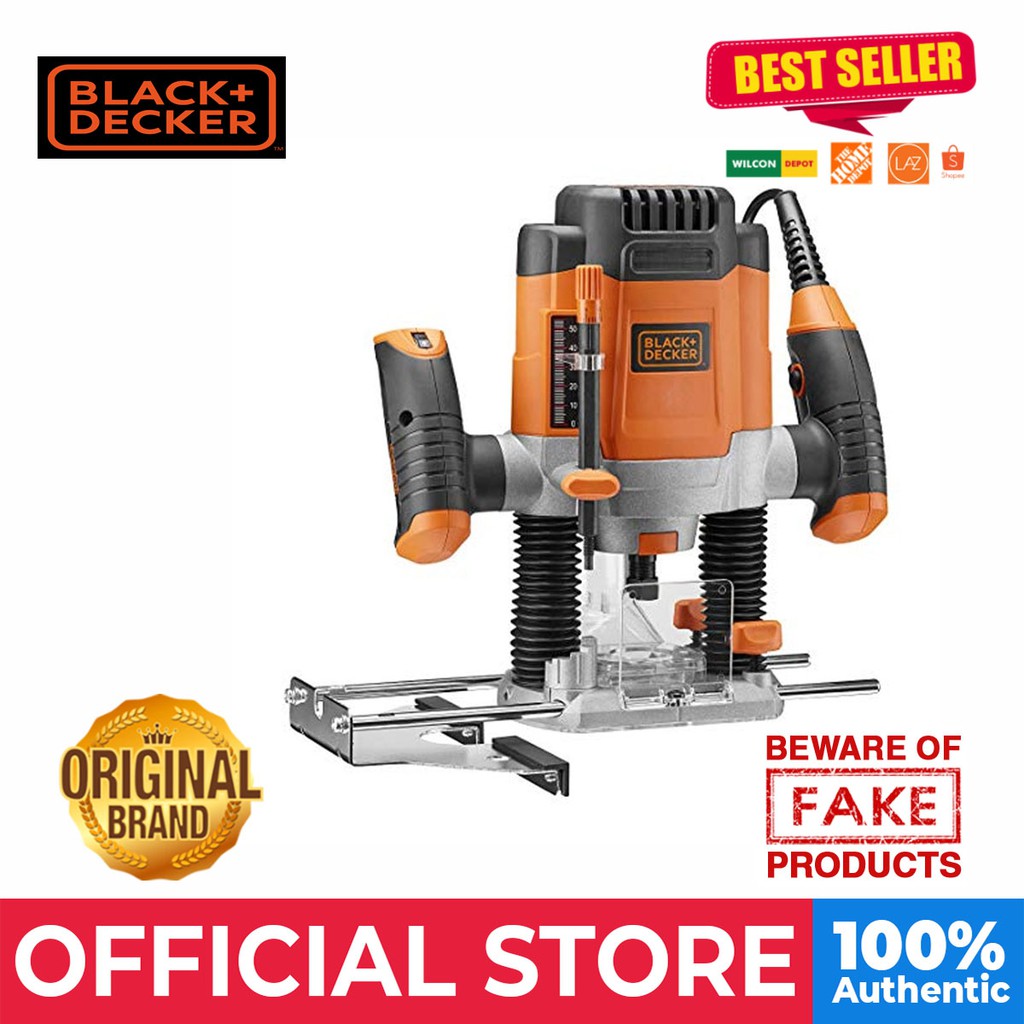 Black and Decker 1200W 6.35mm Plunge Router (KW1200EKA-QS) | Shopee ...