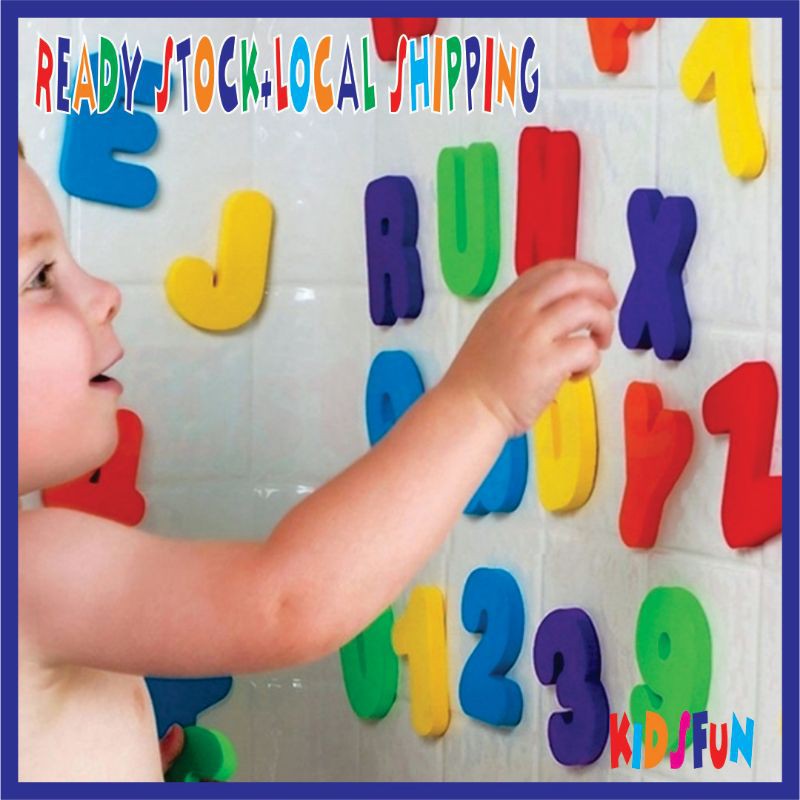 Kids Toys ABC 123 Foam Letters Numbers Bath Tub Play Toys (36 Pcs ...