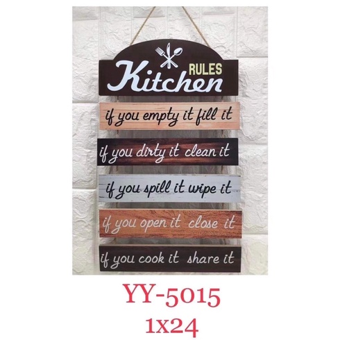Kitchen Rules/ Bathroom Rules Design Wooden Wall Decor | Shopee Philippines