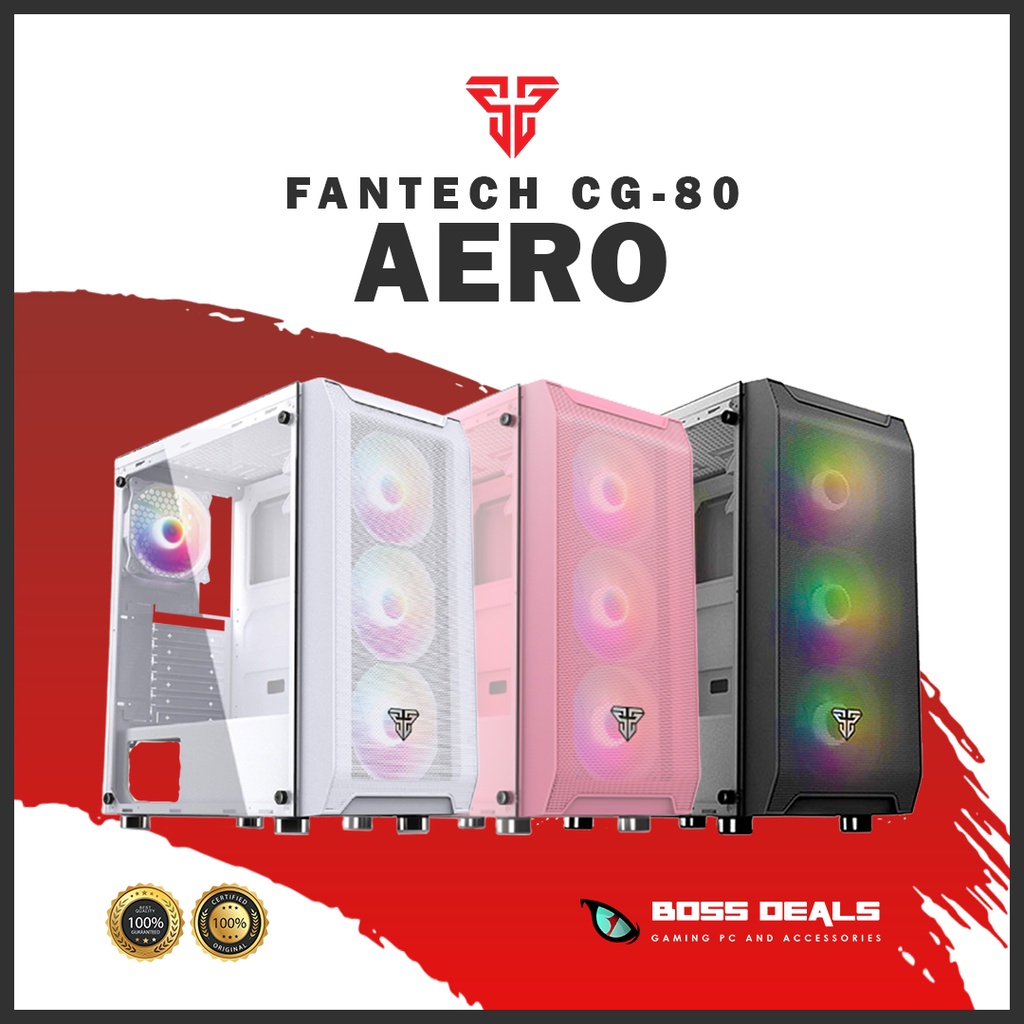 FANTECH CG80 AERO TOWER CASE W/ 4 RGB FANS | Shopee Philippines