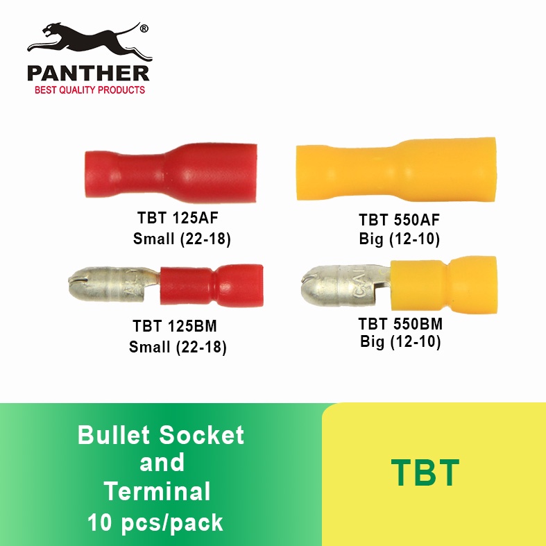 TBT: Bullet Socket and Terminal 10pcs per pack | Shopee Philippines