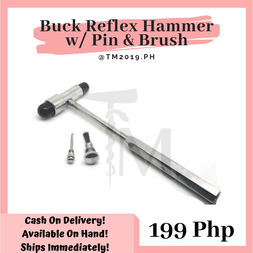 [TM2019] 3-in-1 Buck Reflex Neurological Hammer with removable Pin and ...