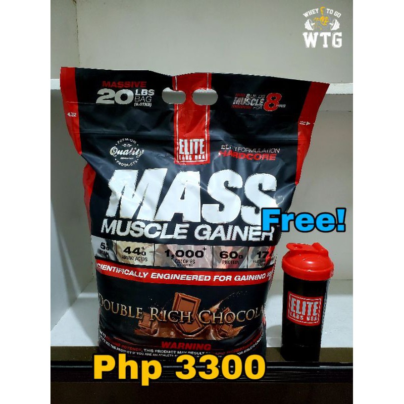 Elite Labs Usa Mass Gainer 20lbs Free Shaker Shopee Philippines