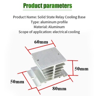 SSR Heat Sink Heatsink For Fins Single Phase Solid State Relay 10A To 40A Aluminum Base Radiator ...