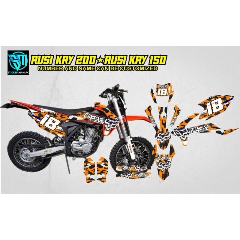 Rusi KRY 200, Rusi KRY 150 full body decals, Laminated | Shopee Philippines
