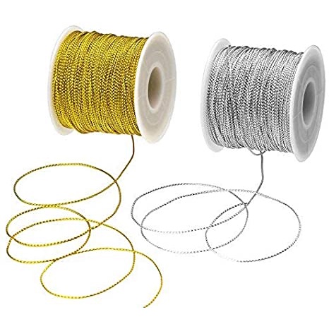 Metallic Gold Silver Cord / String for gift tag Hang Tags Rope | Shopee ...