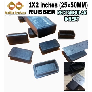 1x2 inches (25x 50MM) RECTANGULAR INSERT HEAVY DUTY Tubular Rubber ...