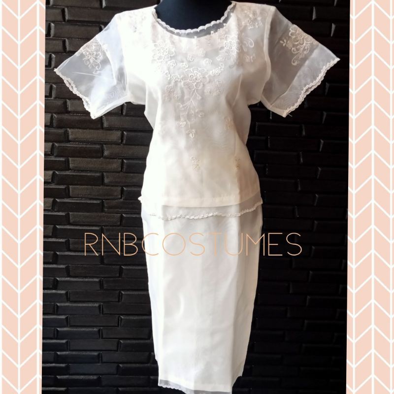 TERNO Filipiniana BIG SIZES/ Blouse & Skirt | Shopee Philippines